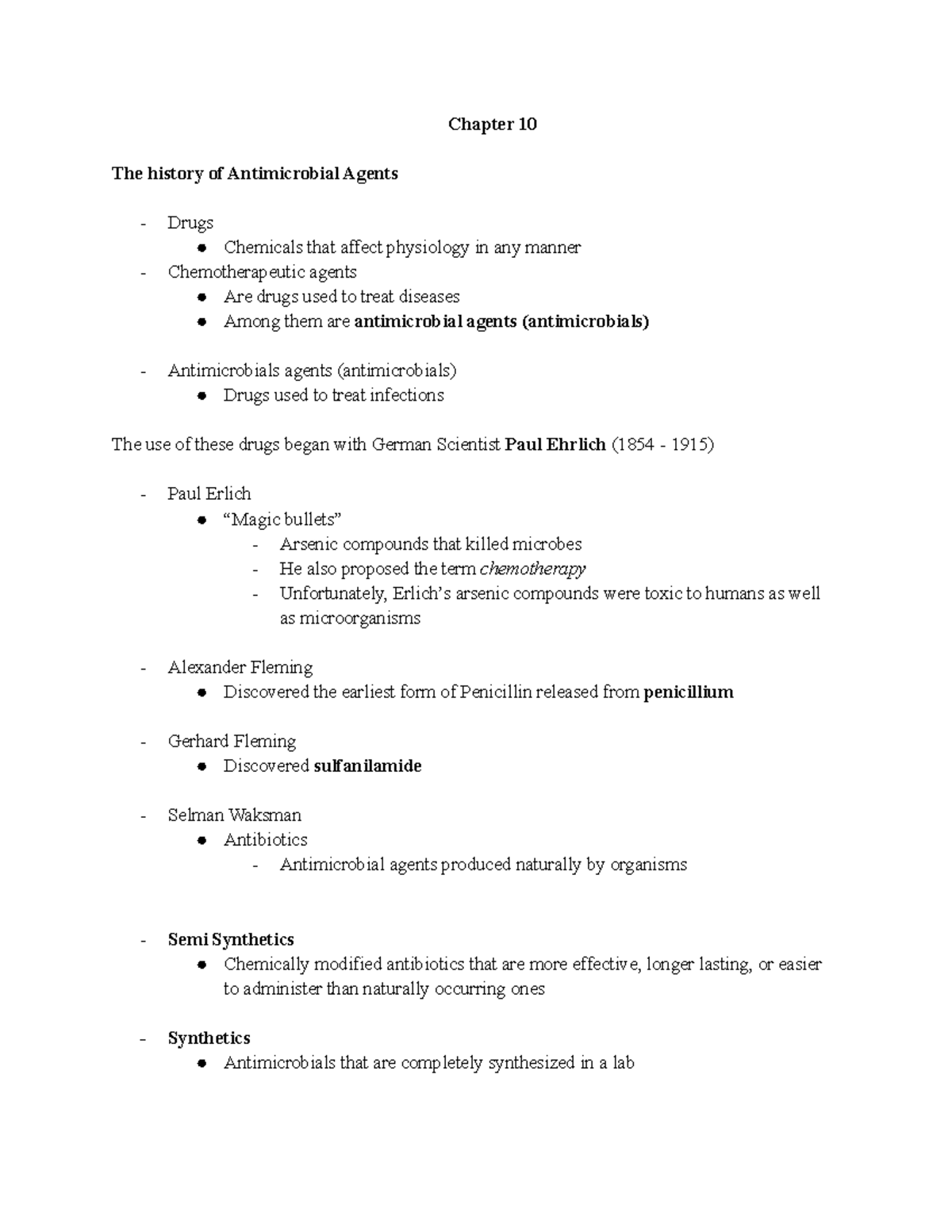 Microbiology - Chapter 10: Antimicrobial Agents Overview and Mechanisms ...