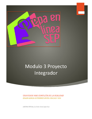 Proyecto integrador semana 4 modulo propedeutico - Semana 4 Mi Prepa en ...