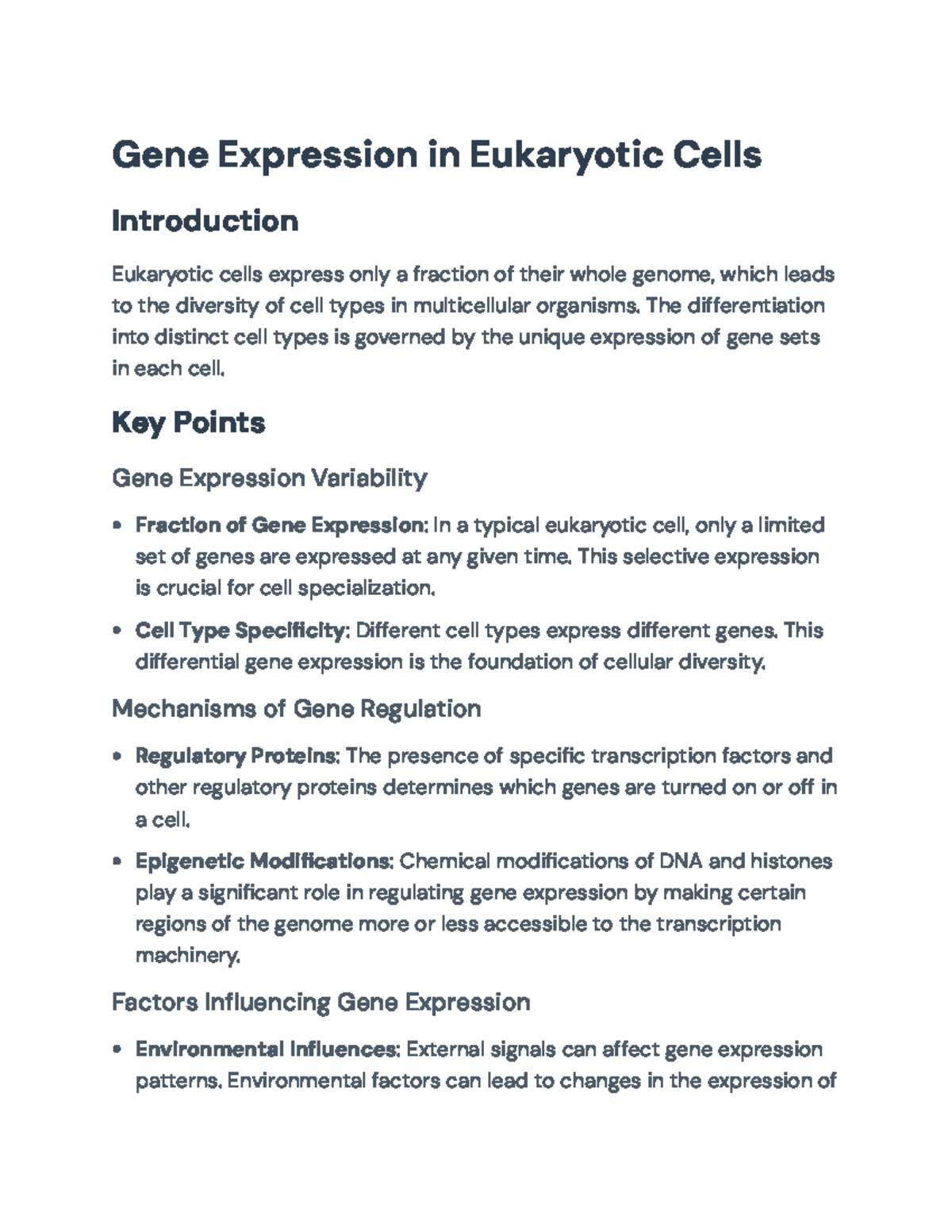 Gene Expression in Eukaryotic Cells: Mechanisms & Importance - Gene ...