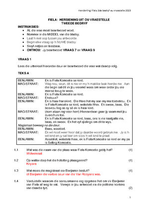 [Solved] 43 In watter jaar speel die verhaal af Met ander woorde in ...