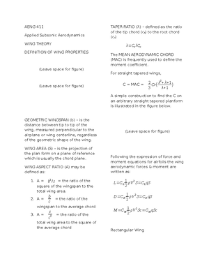 Aerodynamics equations list - Aerodynamics Formulas Definitions p = The ...