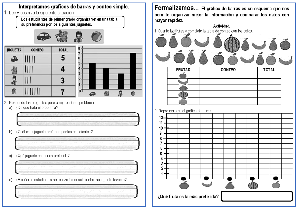 Tabla De Conteo Para Niños