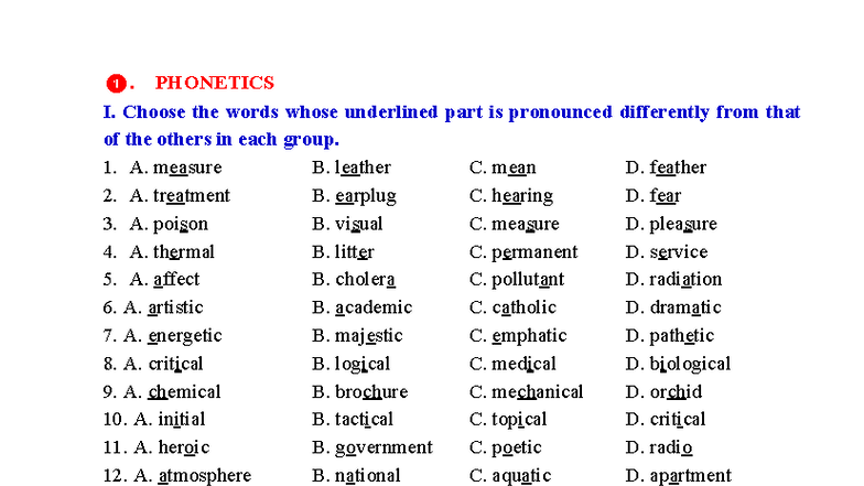 Unit 7: Pollution - Phonetics, Multiple Choice, and Writing Exercises ...