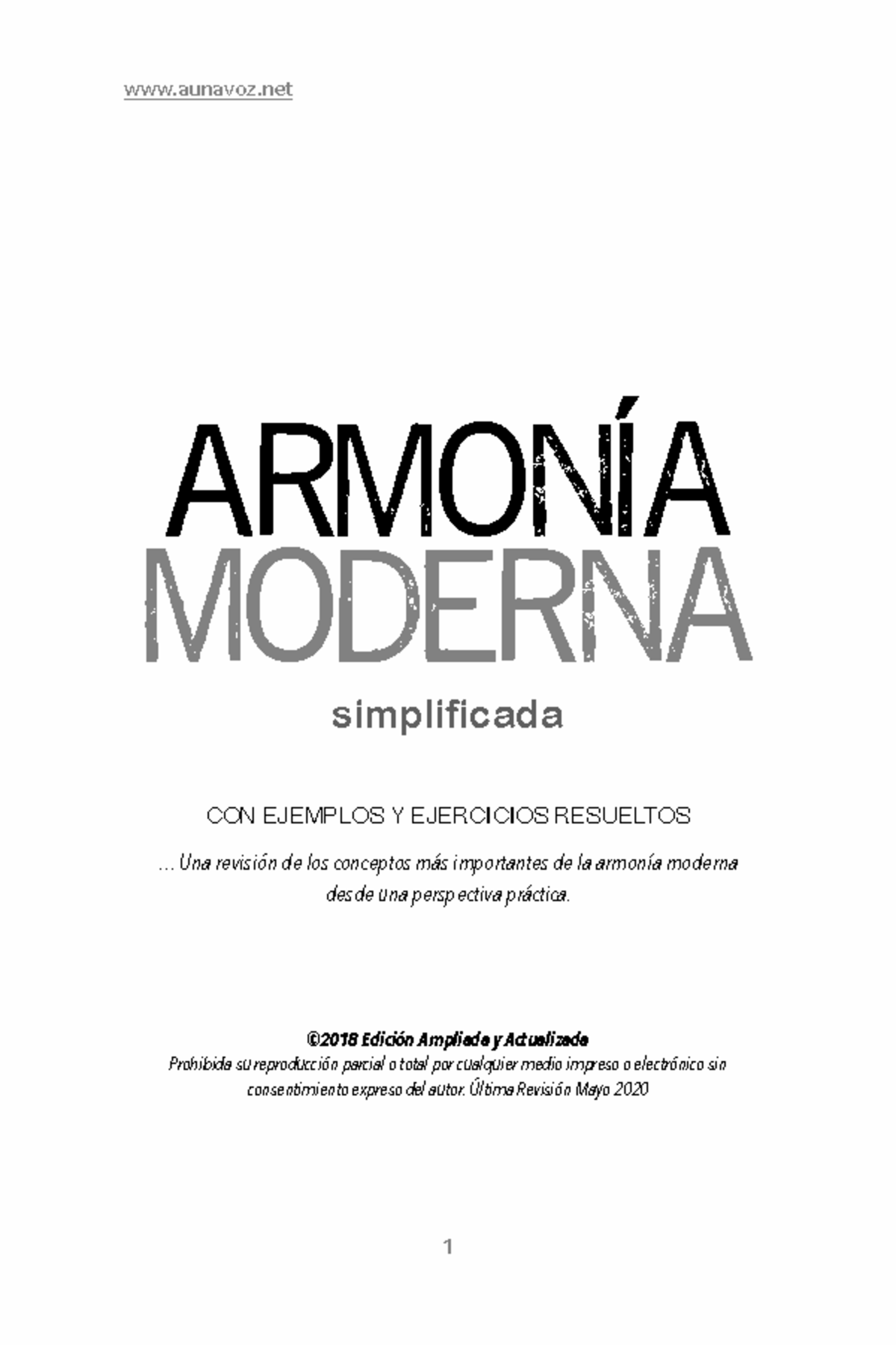 Armonía Moderna Simplificada: Ejemplos y Ejercicios Resueltos (Rev ...