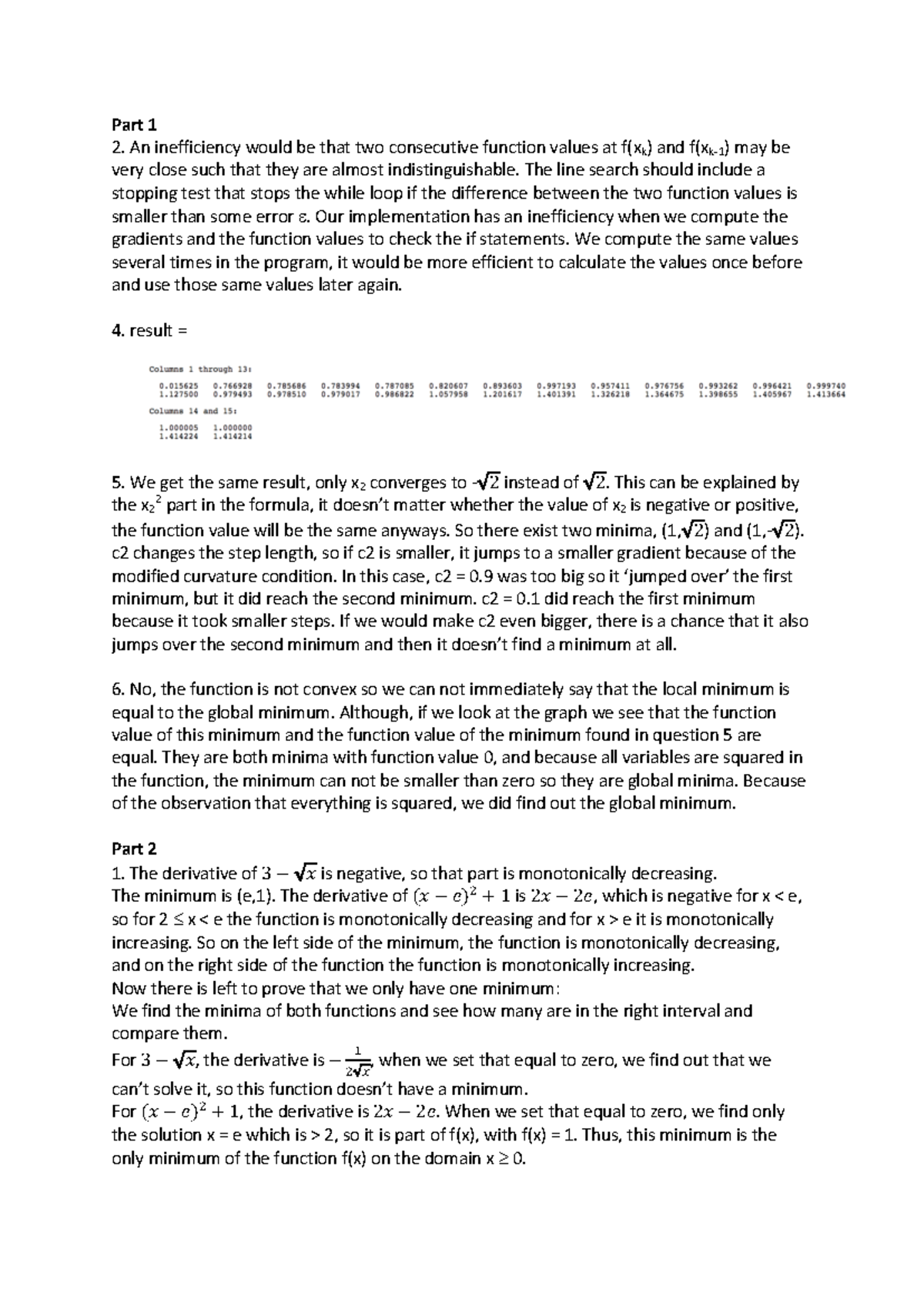 NLO 101 - Non-Linear Optimization Practice Set 1 Answers - Studeersnel