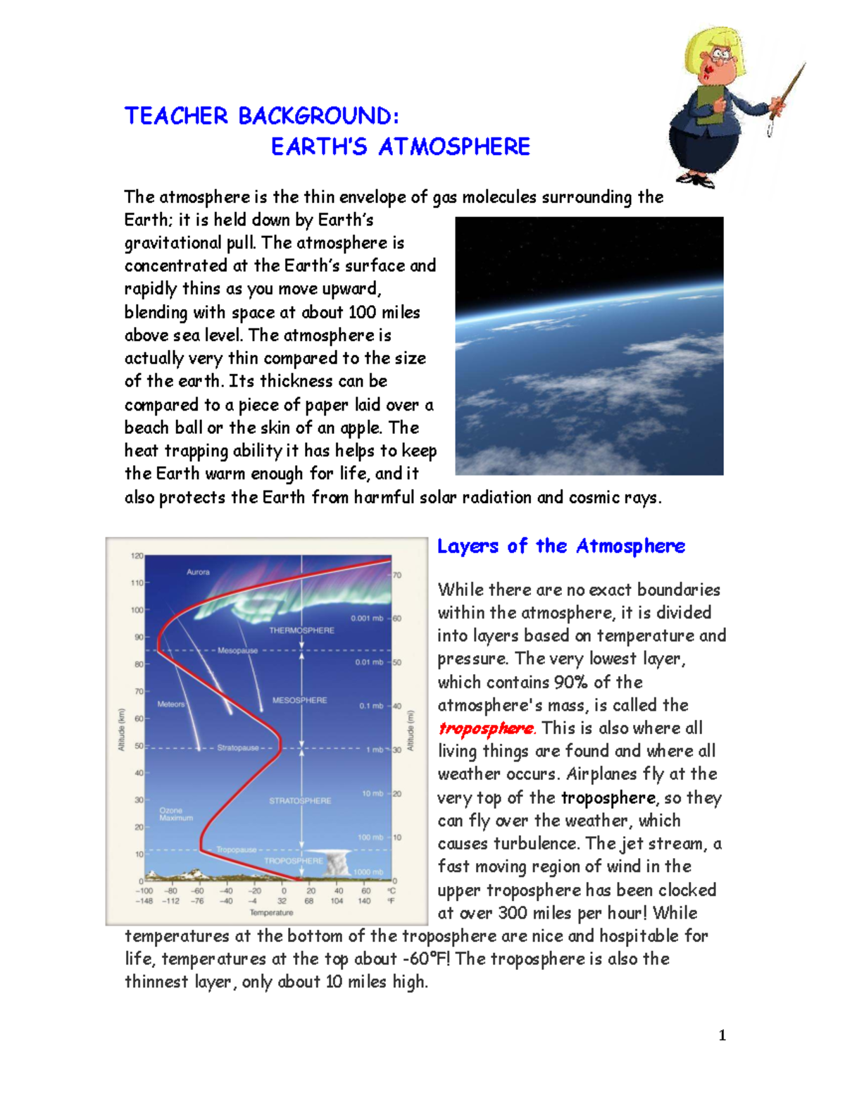 TBI 8th Grade Science: Earth's Atmosphere Overview - Studocu