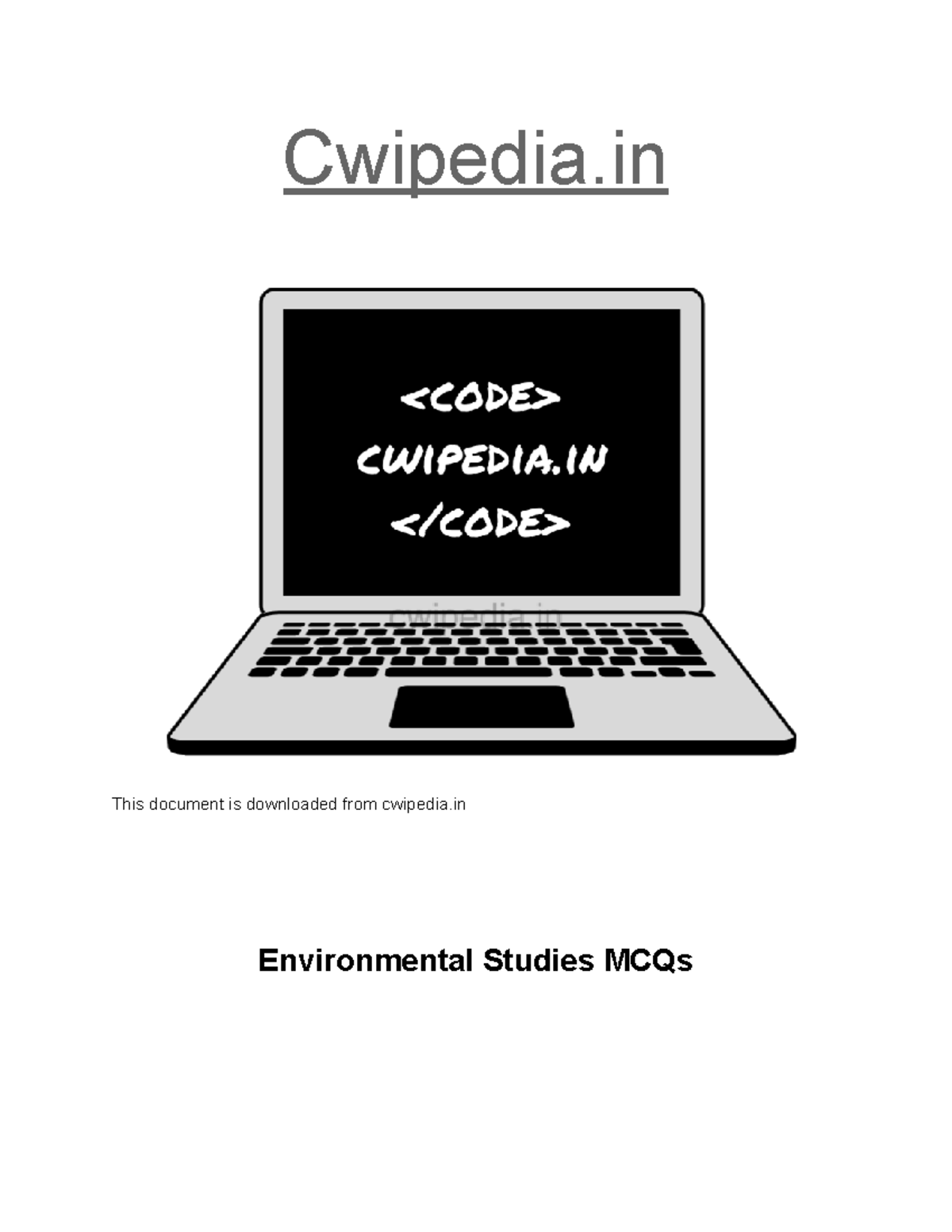 **22447-MCQ-EVS Environmental Studies MCQs with Answers** - Studocu