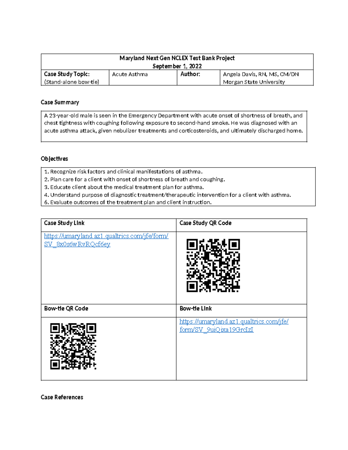Acute Asthma Case Study Analysis - Maryland Next Gen NCLEX - Studocu