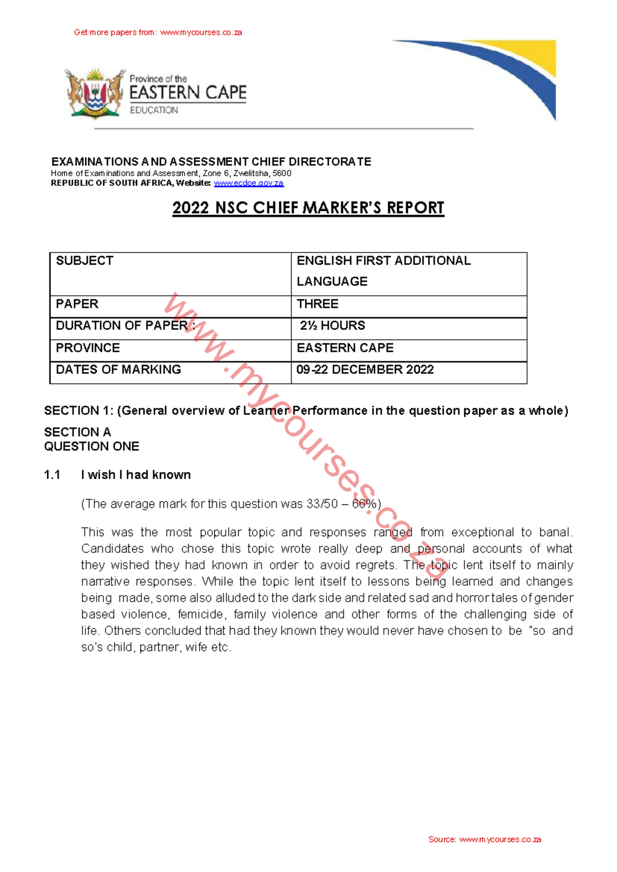 English-FAL-P3 - Essay Writing Practice Material and Tips - Studocu