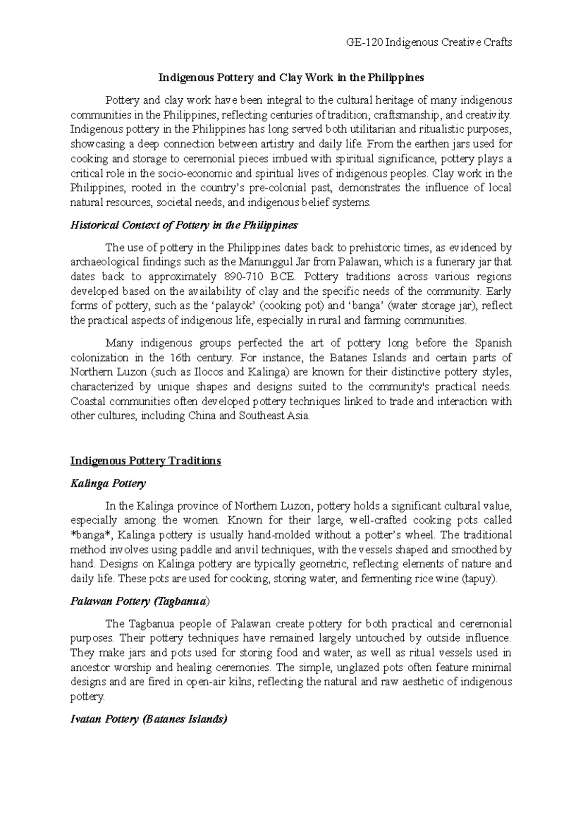 Indigenous Pottery & Clay Work in the Philippines: A Cultural Heritage ...