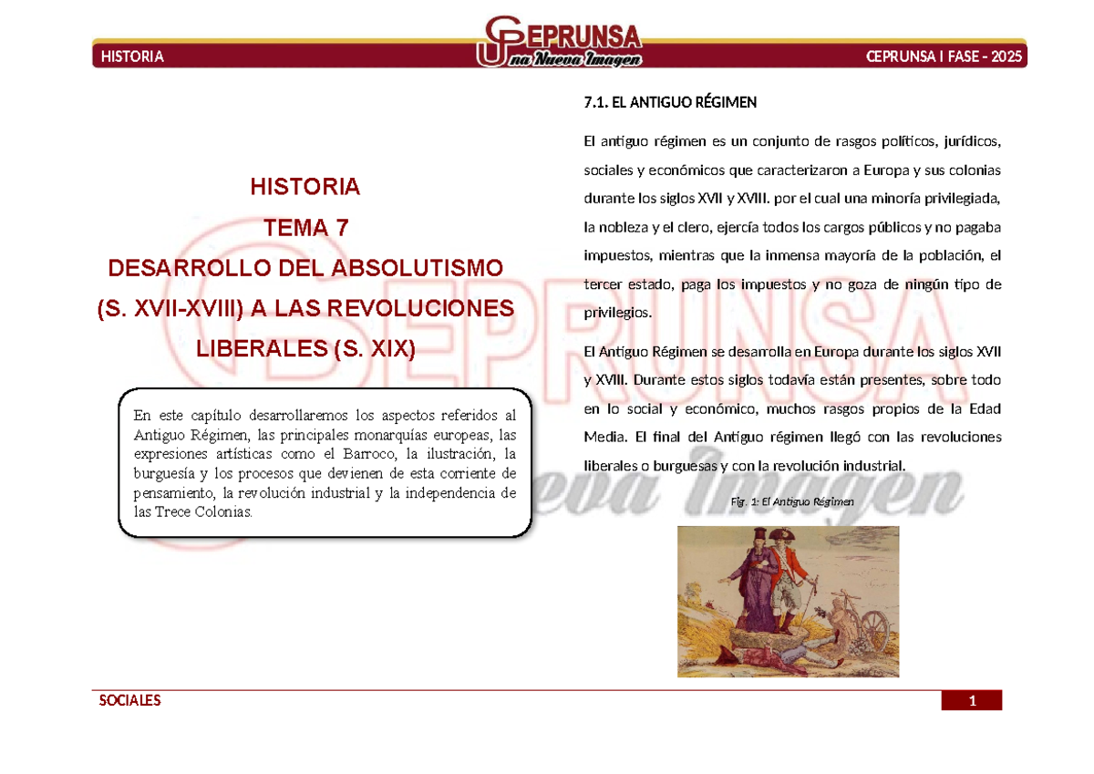 Historia del Absolutismo y Revoluciones Liberales - TOMO II Sociales - Studocu
