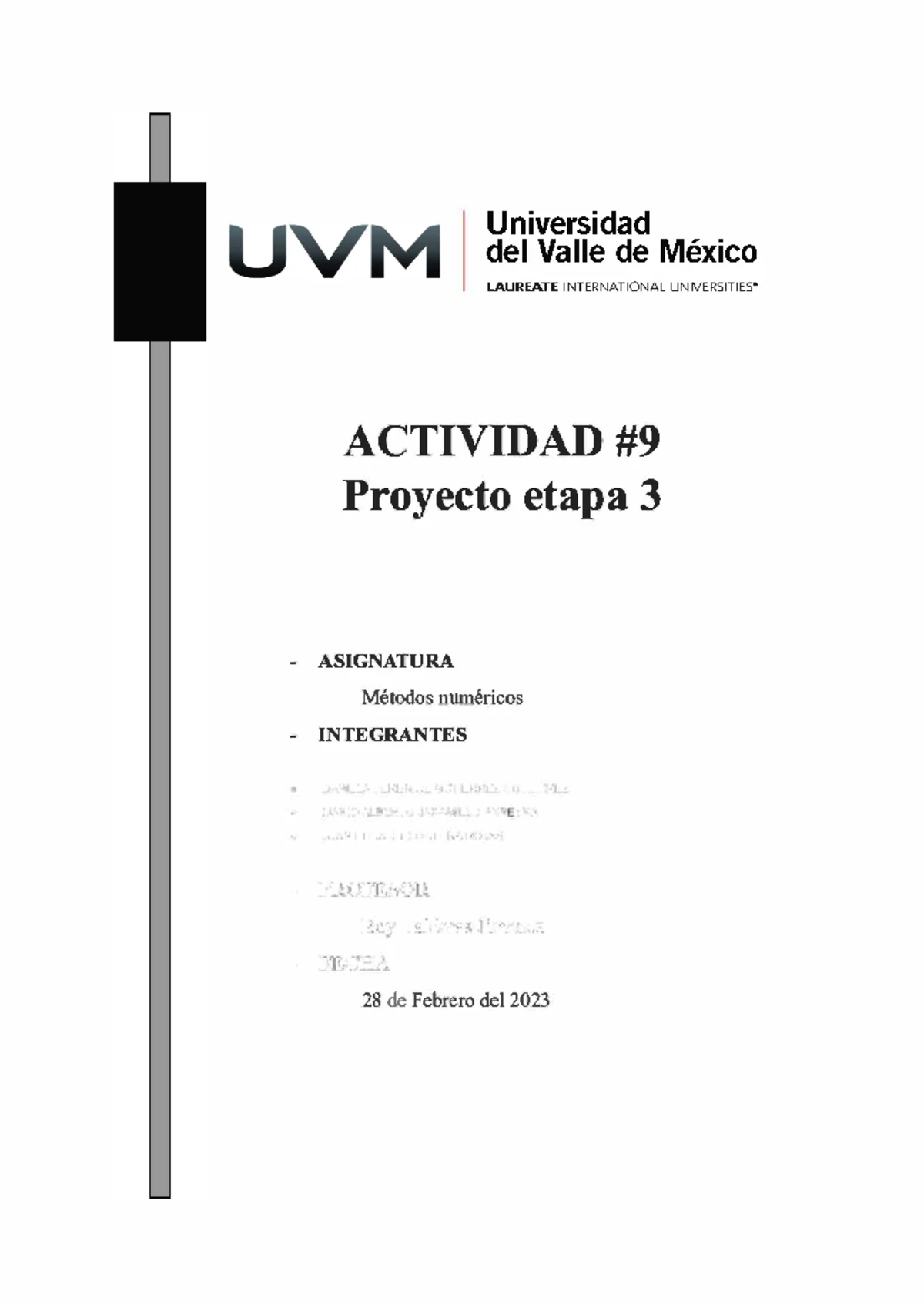 Proyecto Integrador Etapa 1: Métodos Numéricos en Python - A3 FSR MSL HAJS MPSP - Studocu