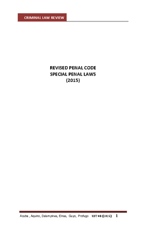 Insurance Law Departmental Syllabus - SAN BEDA UNIVERSITY College of ...