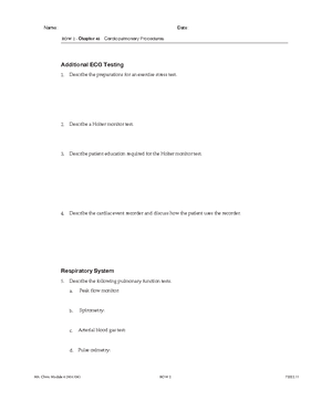 MA104 ROW 2 Chapter neww - ROW 2 - Chapter 48 Cardiopulmonary ...