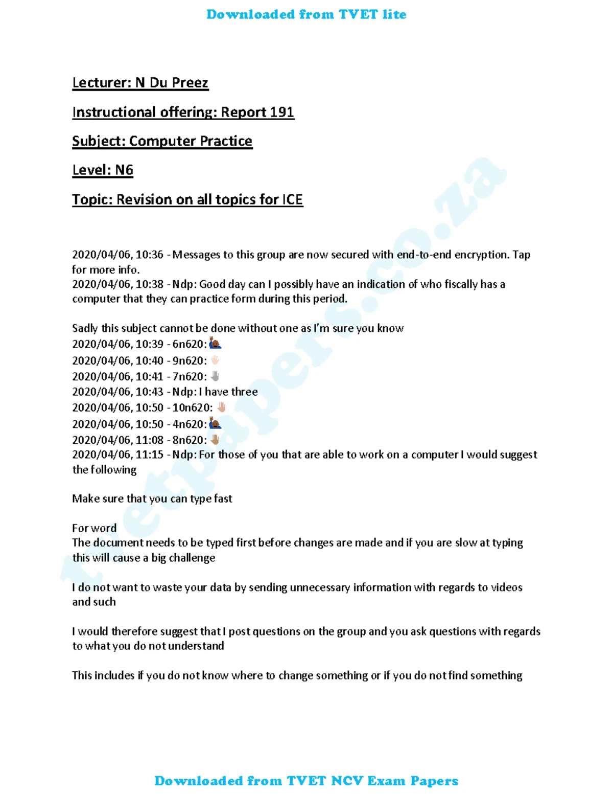 Office Practice N4: Meetings and Conferences Summary (Topic 4) - Studocu