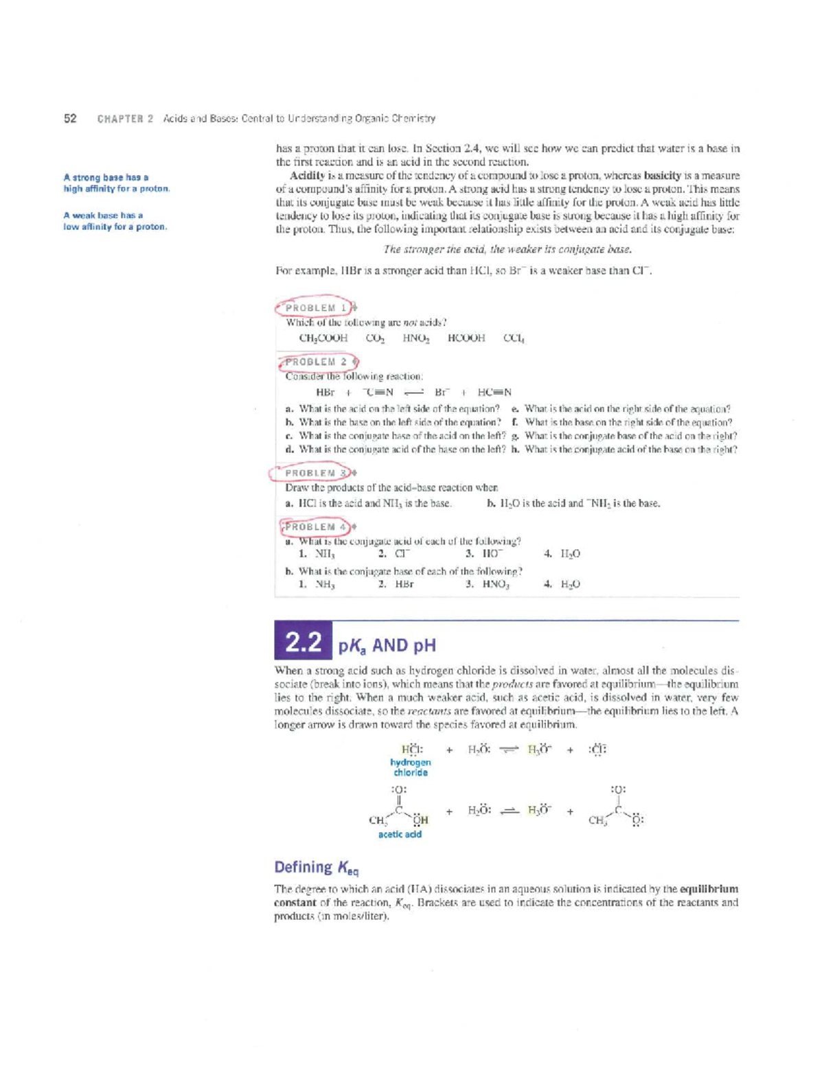 Chapter 2: Acids and Bases - Key Concepts and Problems (CHEM 101) - Studocu