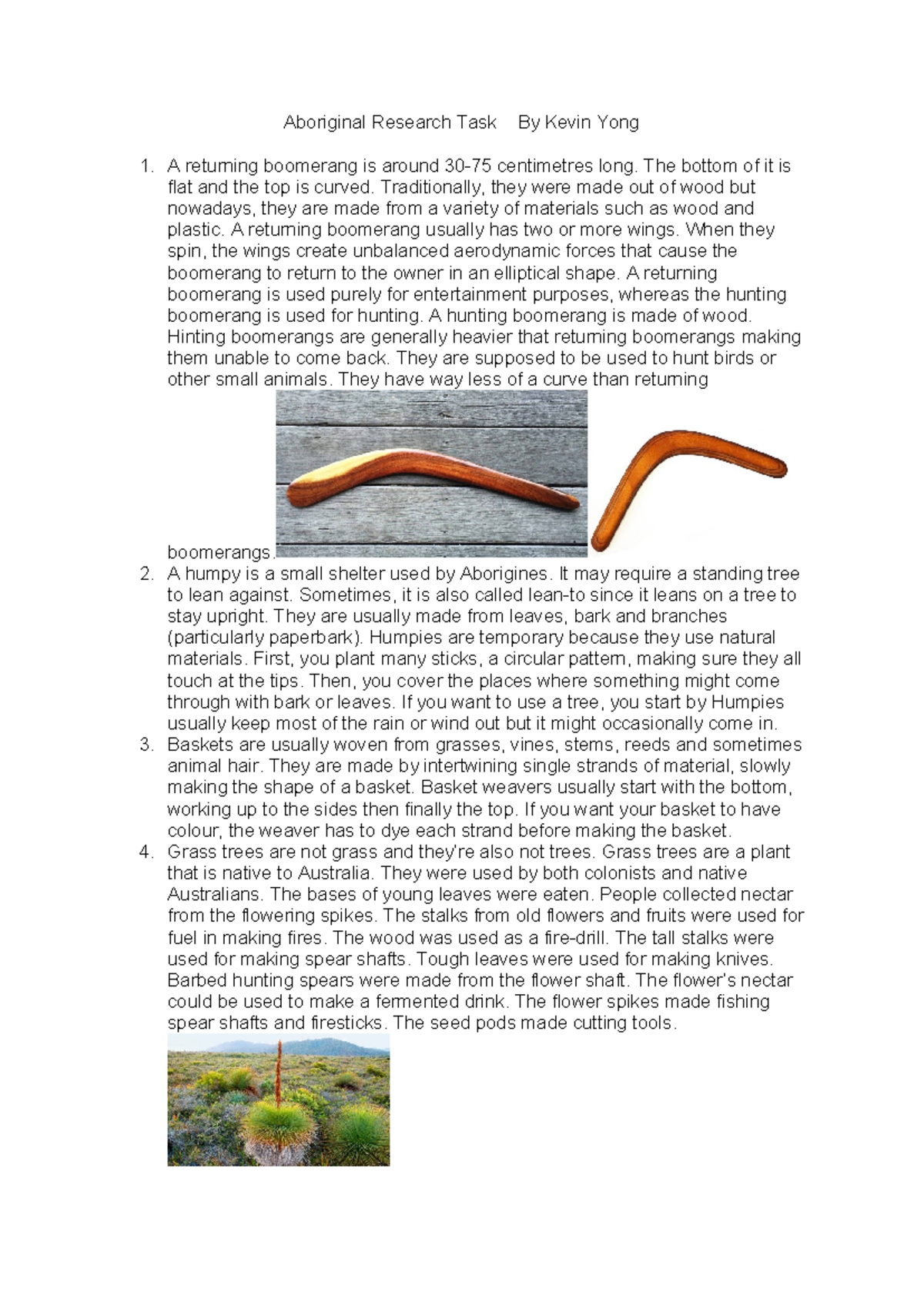 Aboriginal Research Task: Examining Cultural Artifacts and Tools - Studocu
