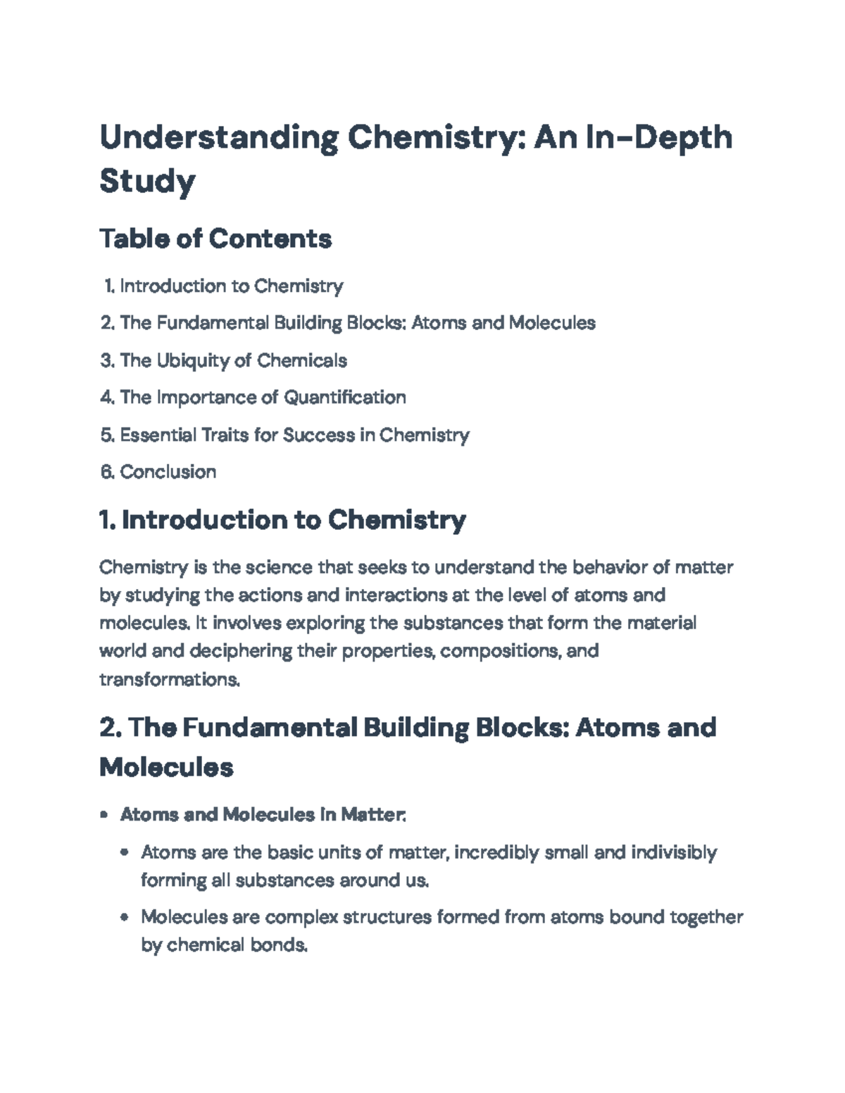 Chemistry 101: Understanding Atoms, Molecules, and Measurement Basics ...