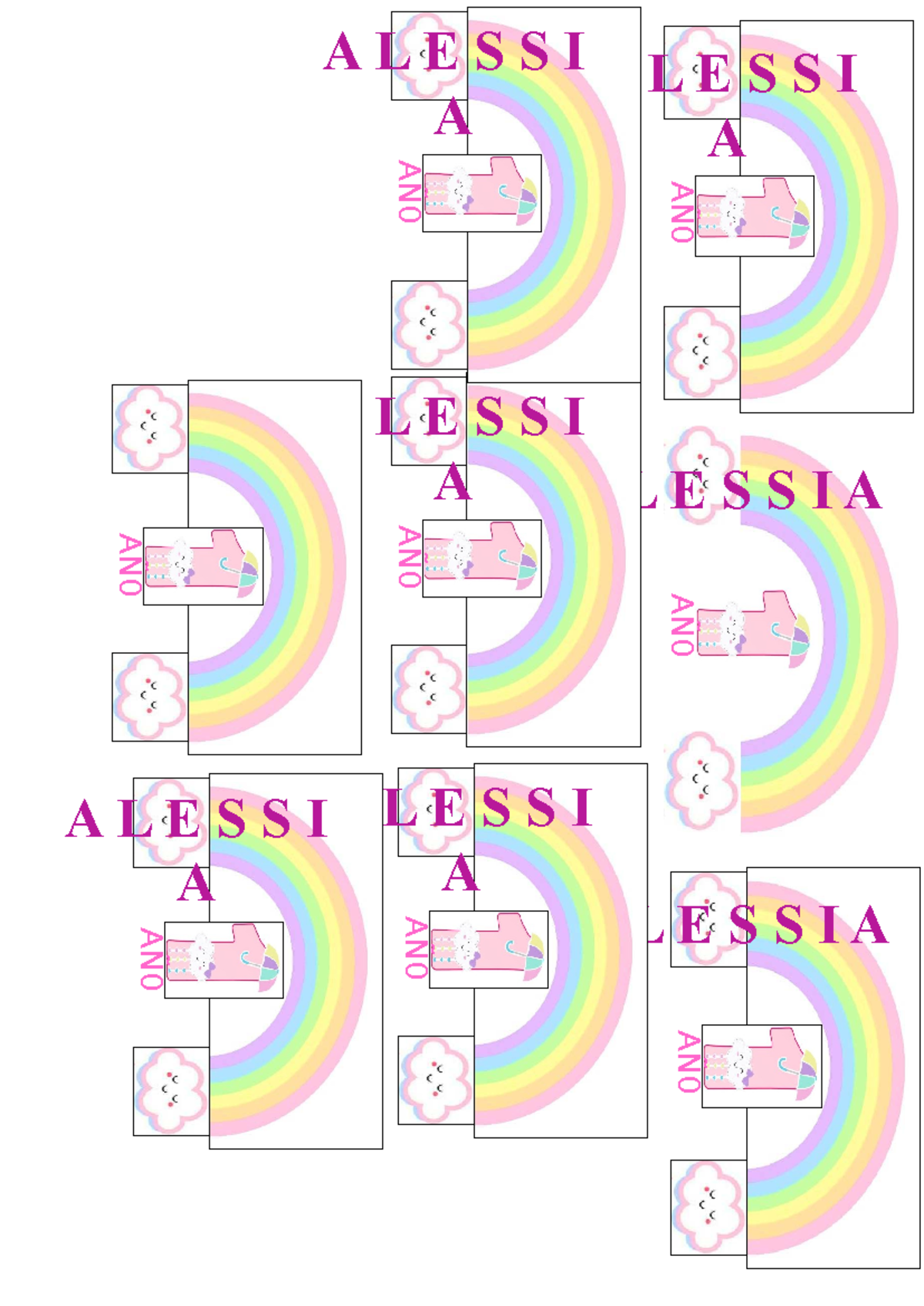 Princess Alessia - CUMPLEAÑOS - lenguaje - A L E S S I A AÑ A L E S S I ...