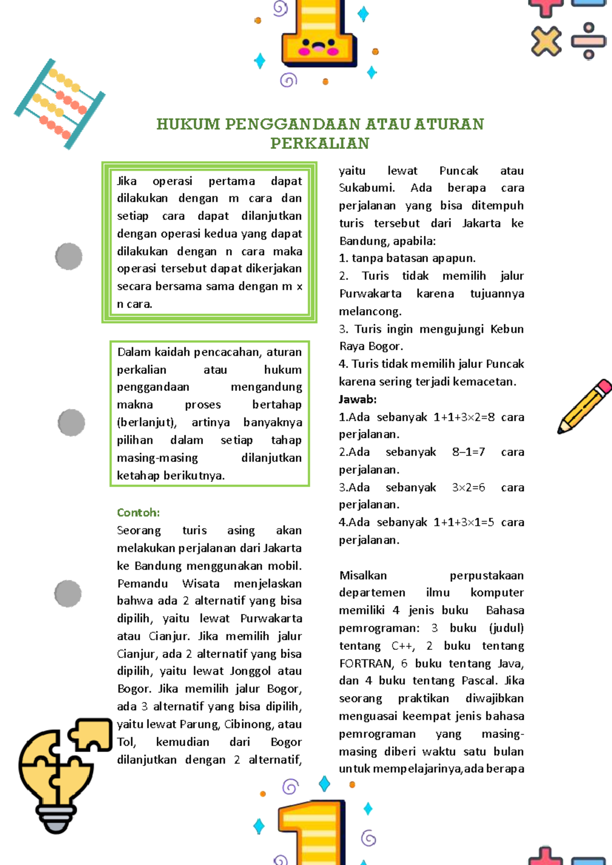 Hukum Penggandaan ATAU Aturan Perkalian - HUKUM PENGGANDAAN ATAU ATURAN ...