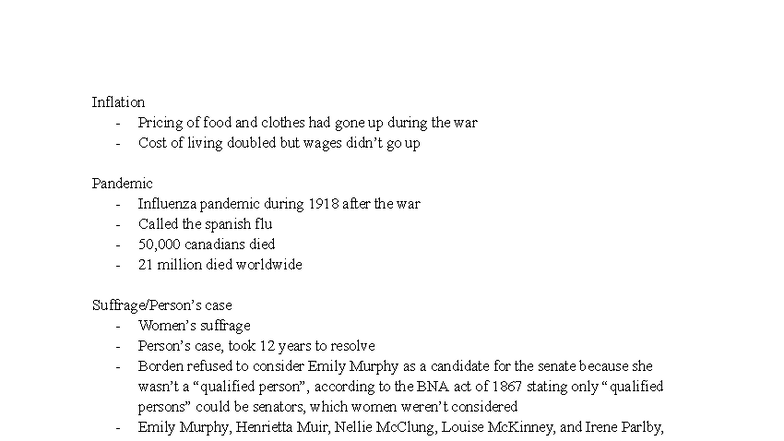 Interwar Years Review: Economic Changes and Social Movements - Studocu