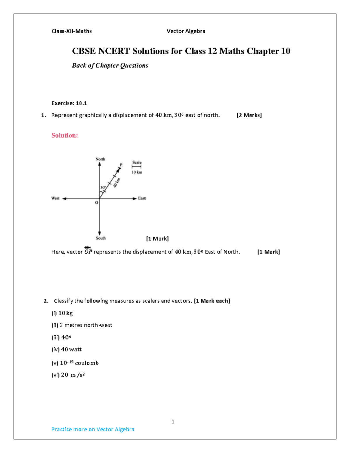 M-9 - Practice problems and exercise with solutions. - 1 CBSE NCERT ...