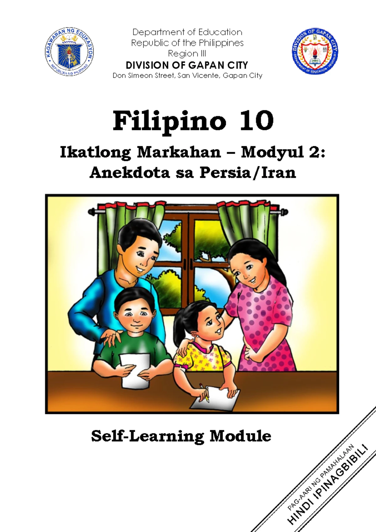 Filipino 10 SLMs 3rd Quarter Module 1 - Department of Education ...