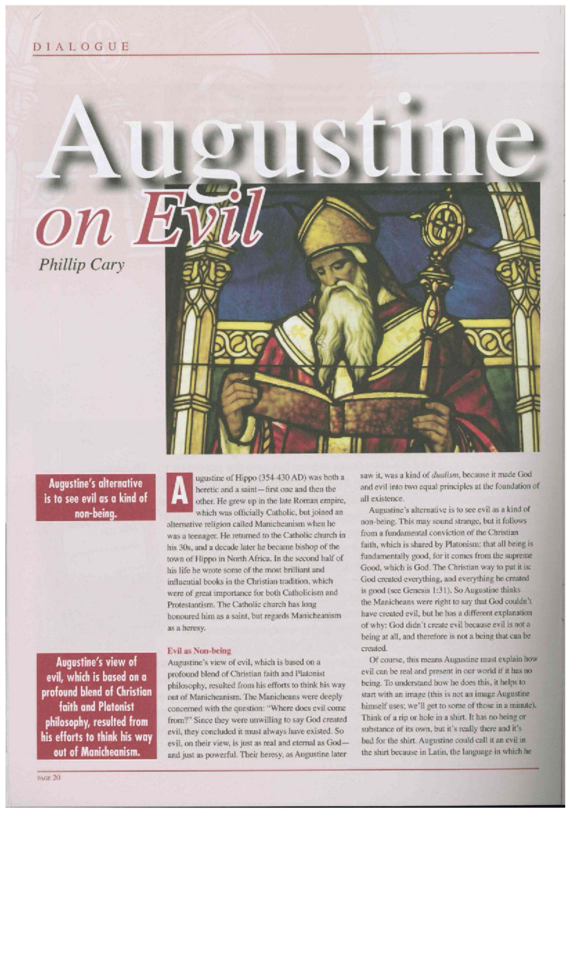 Augustine on Evil: A Dialogue on Corruption and Privation in Creation ...