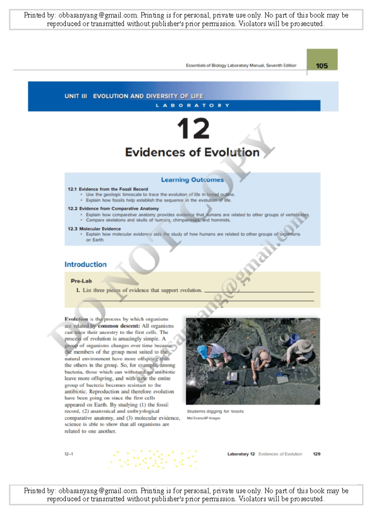Bio 12 - Lab Manual for Personal Use Only - Studocu