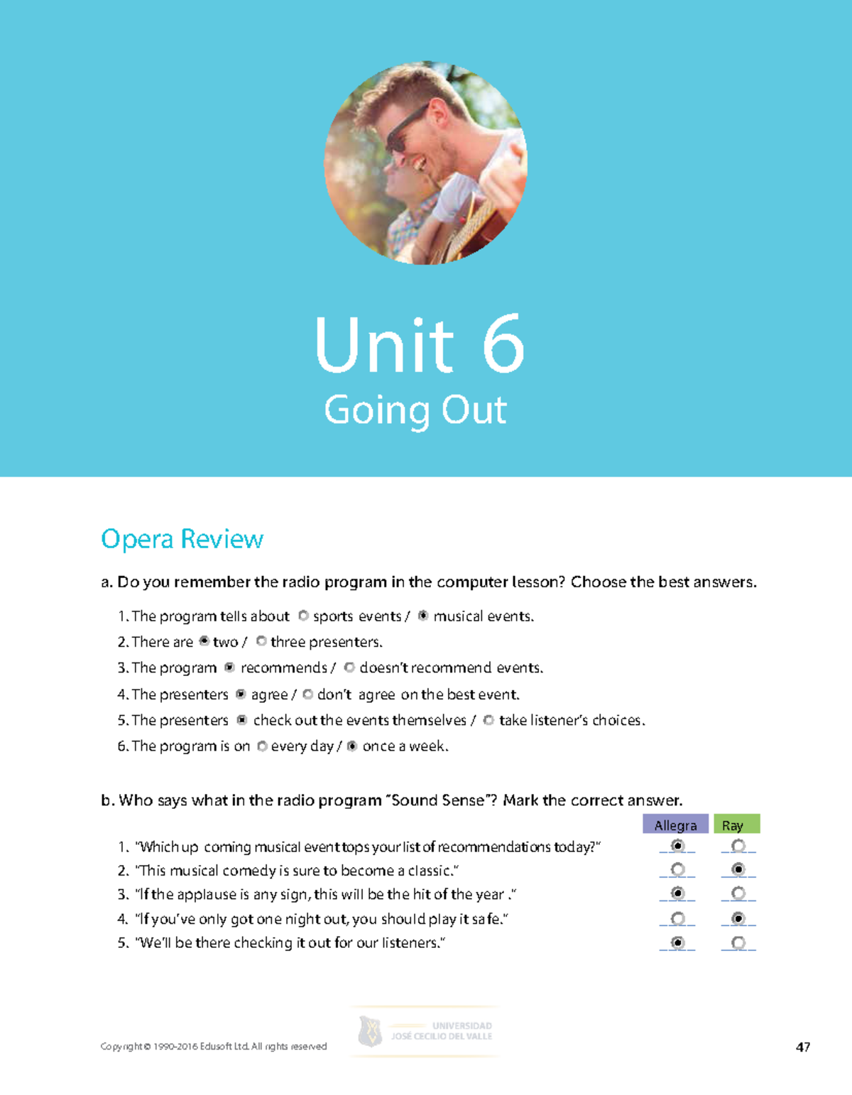Unit 6 - Lesson Workbook Review and Exercises - Studocu