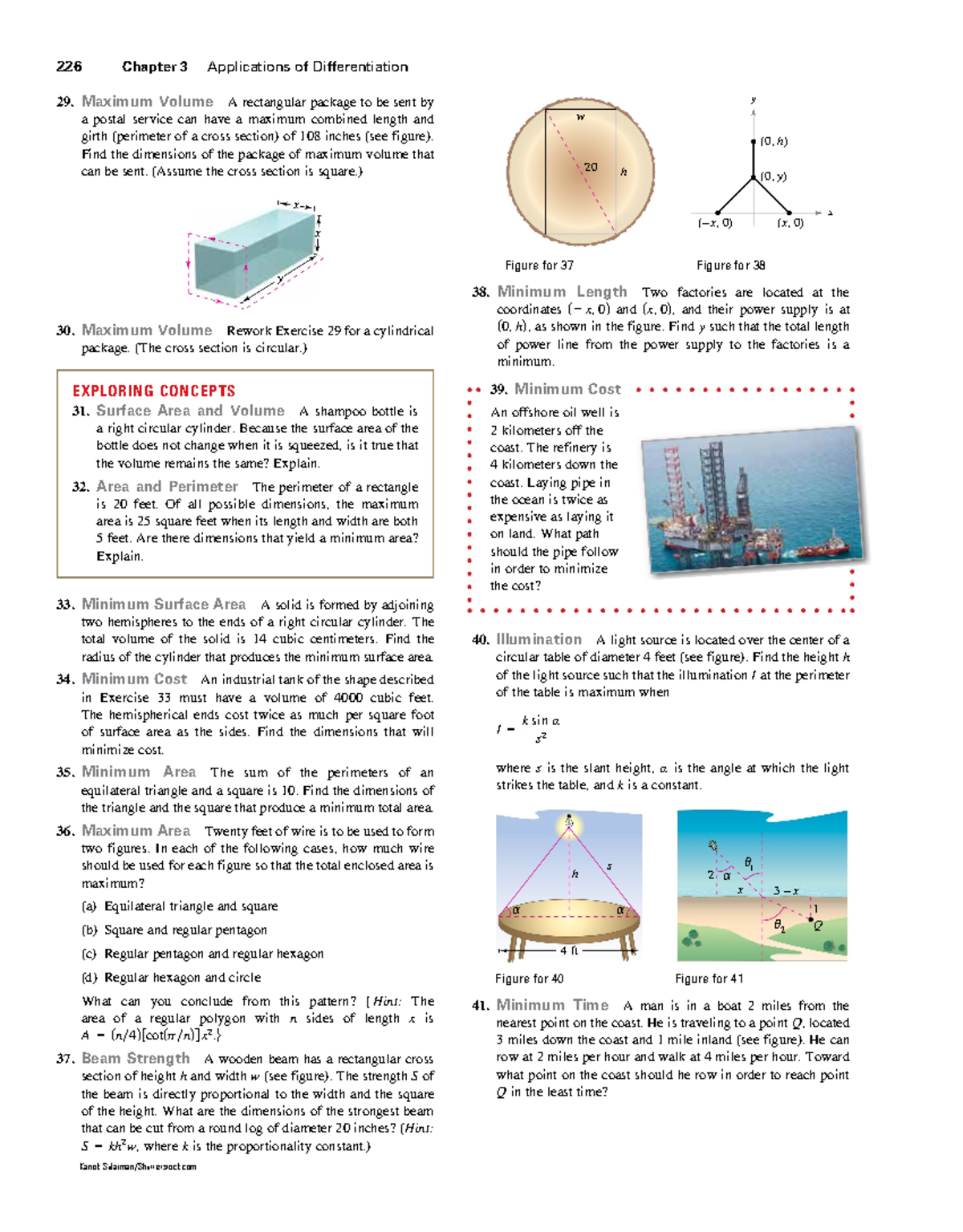 Calc 4 Chapter 3 Notes On Optimization Problems Studocu