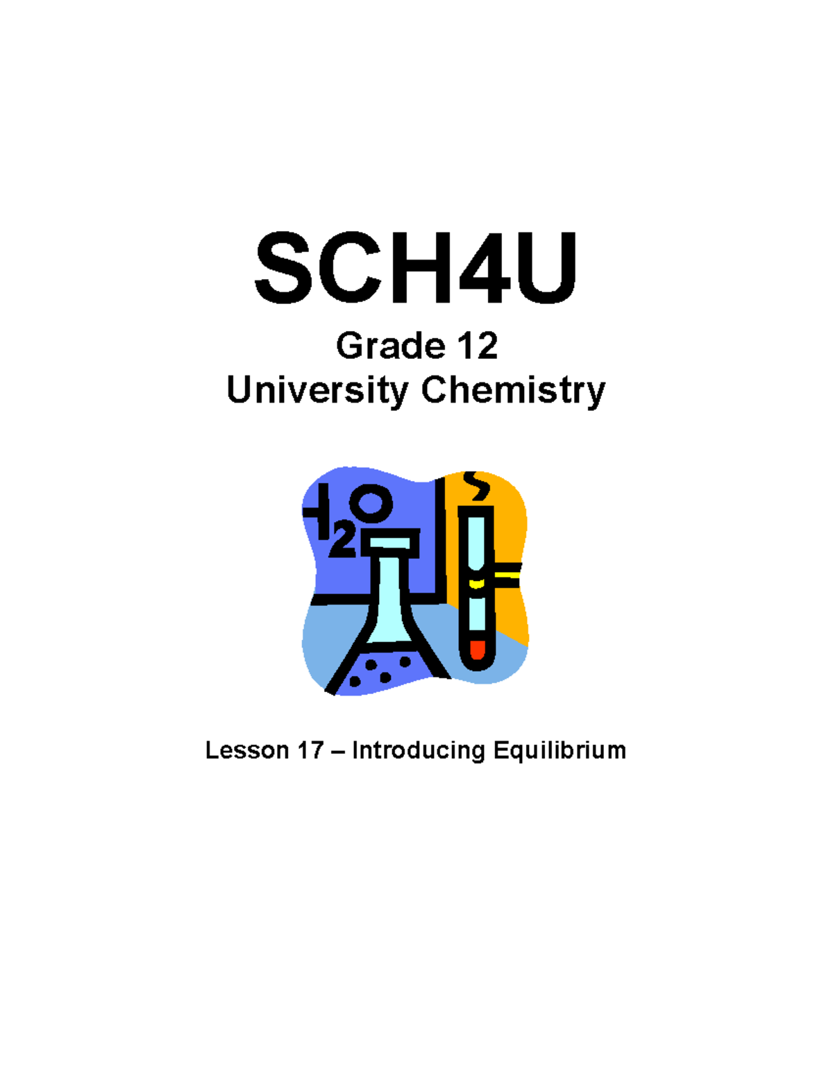 SCH4U Grade 12 Chemistry Lesson 17: Understanding Chemical Equilibrium - Studocu