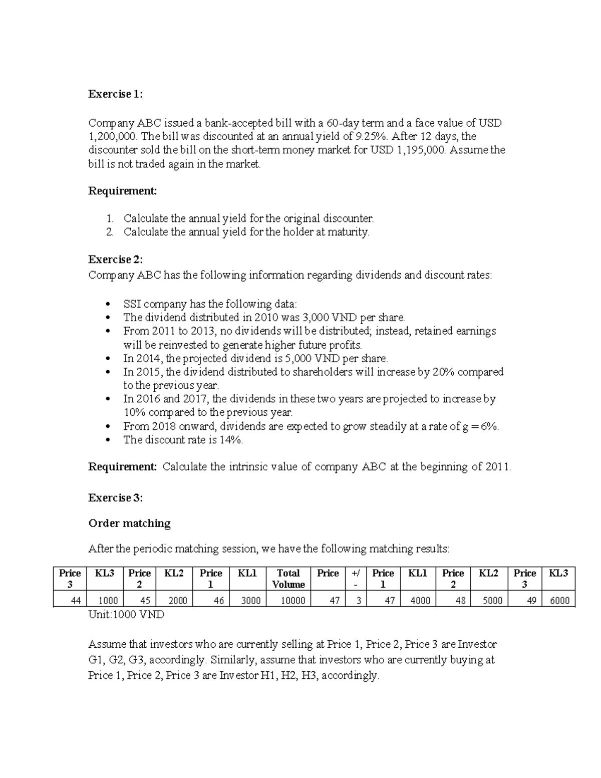 Review english TTTC - Exercise 1: Company ABC issued a bank-accepted ...