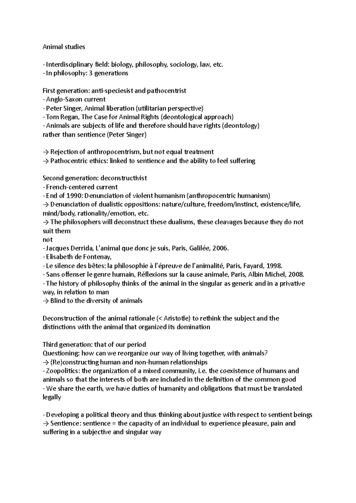 Animal studies - Philosophy Of Language - Animal studies ...