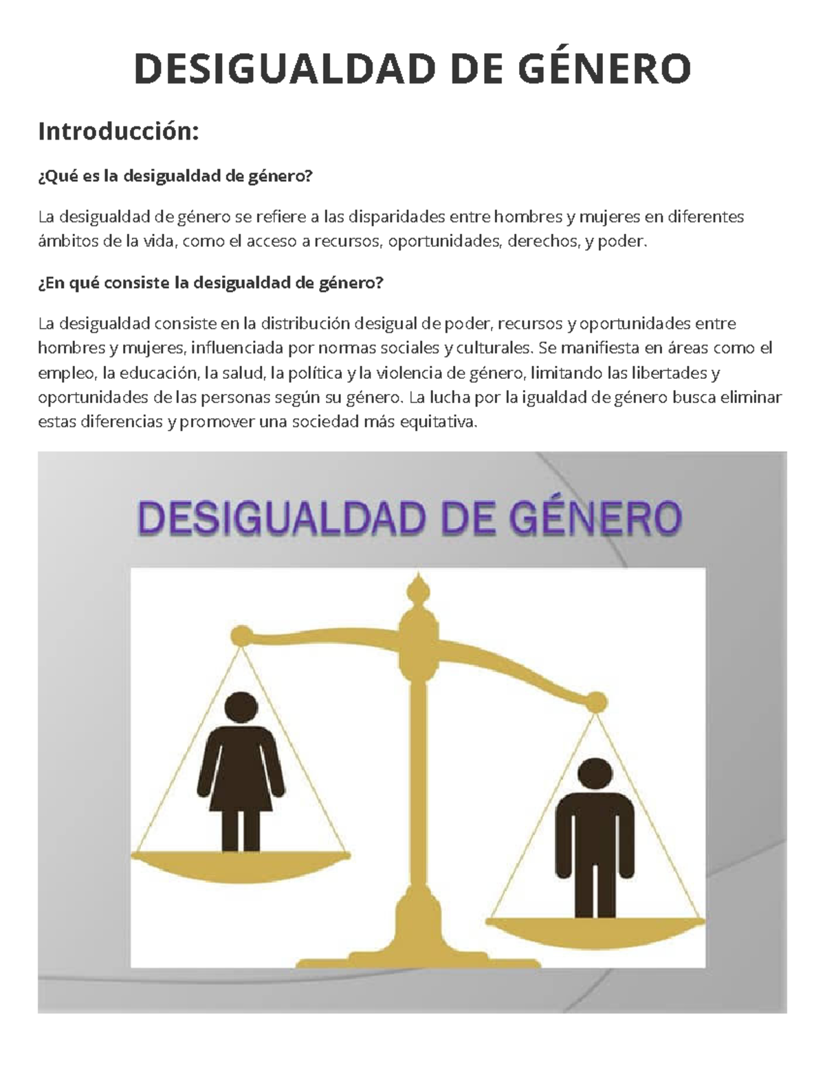 Hojas De Trabajo Sobre Desigualdades