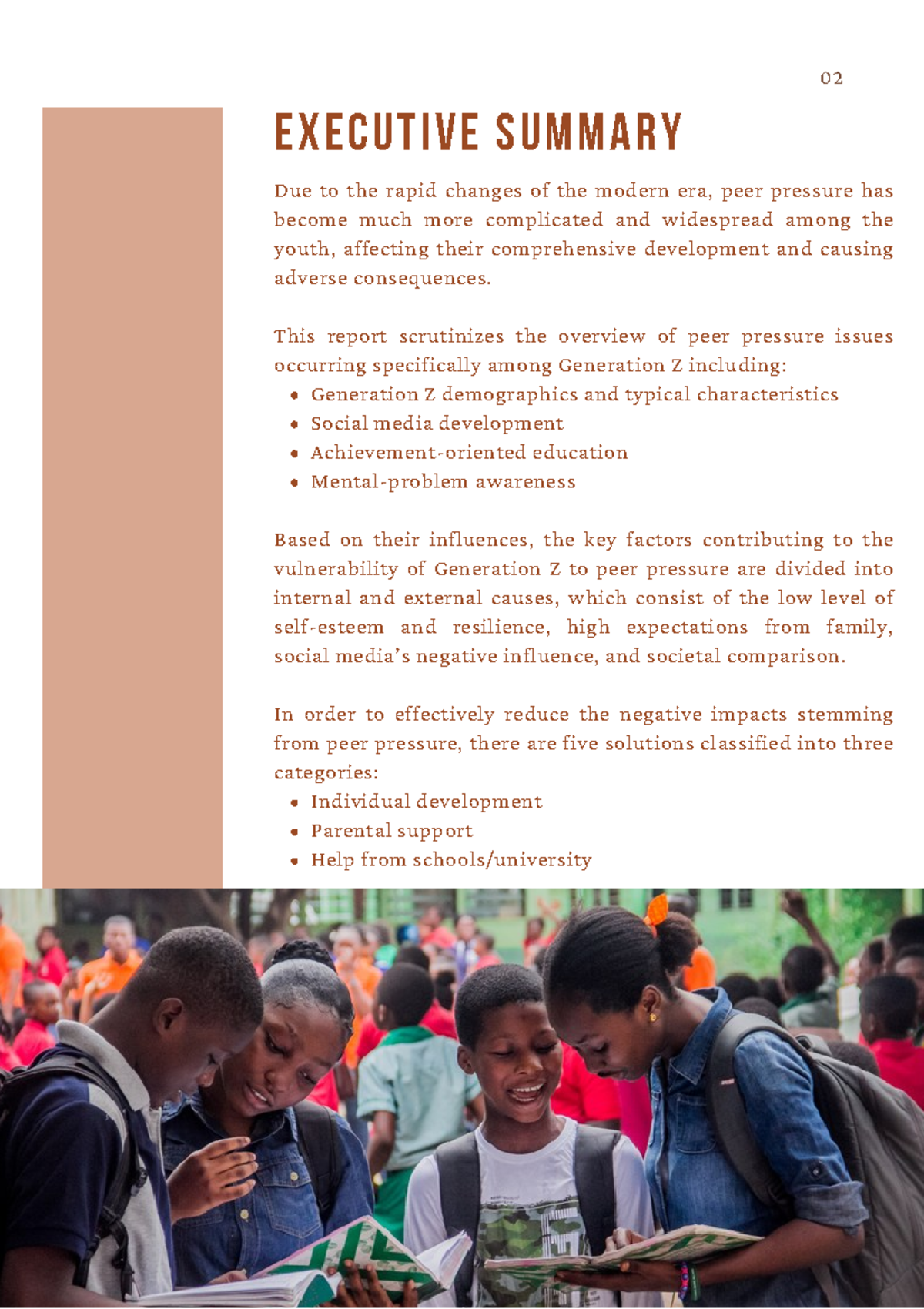Report sample Gen Z and peer pressure - Generation Z demographics and ...