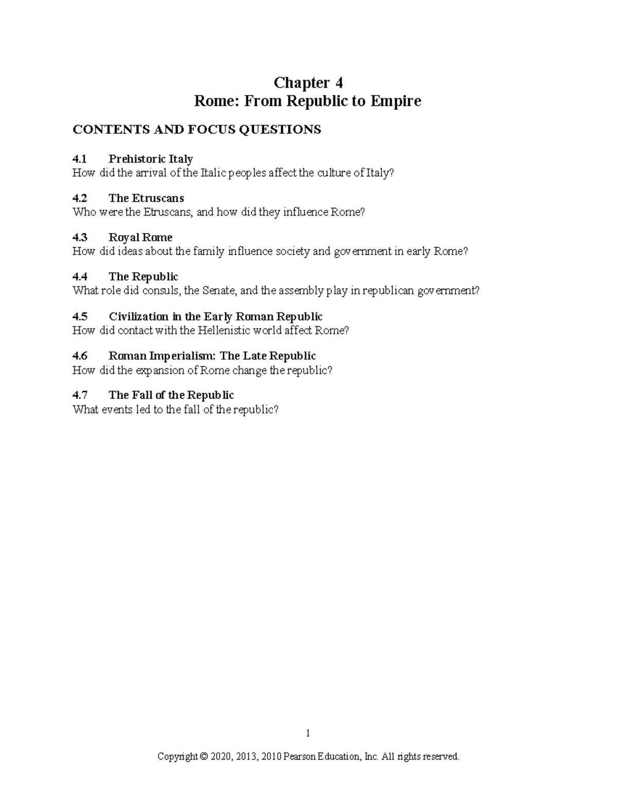 Kagan- CH04 - Key Points on Rome: From Republic to Empire - Studocu