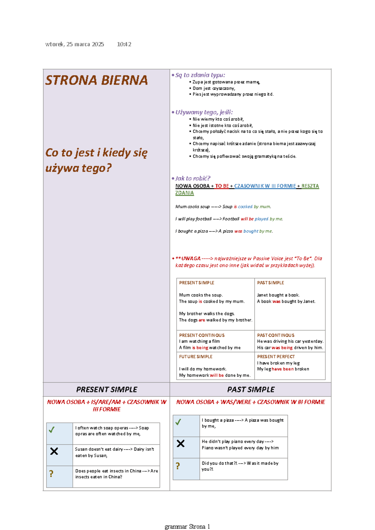 Passive Voice in English - Notes on Usage and Structure - Studocu