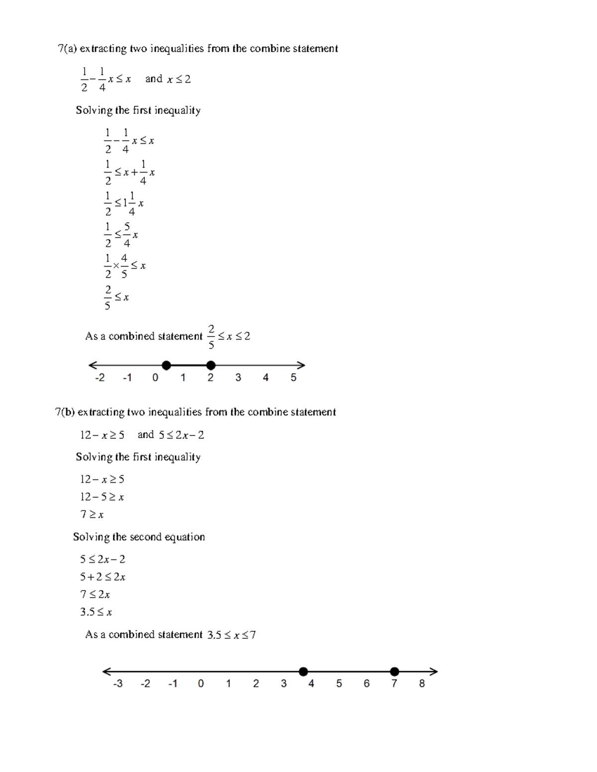 Linear Inequalities Exercise 16: Questions 7, 8, 9 Solutions - Studocu