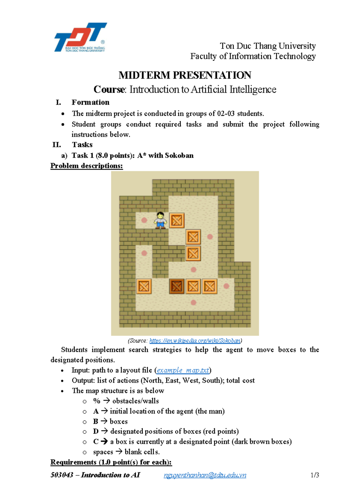 503043 Introduction to AI Midterm Project Presentation Guide - Studocu