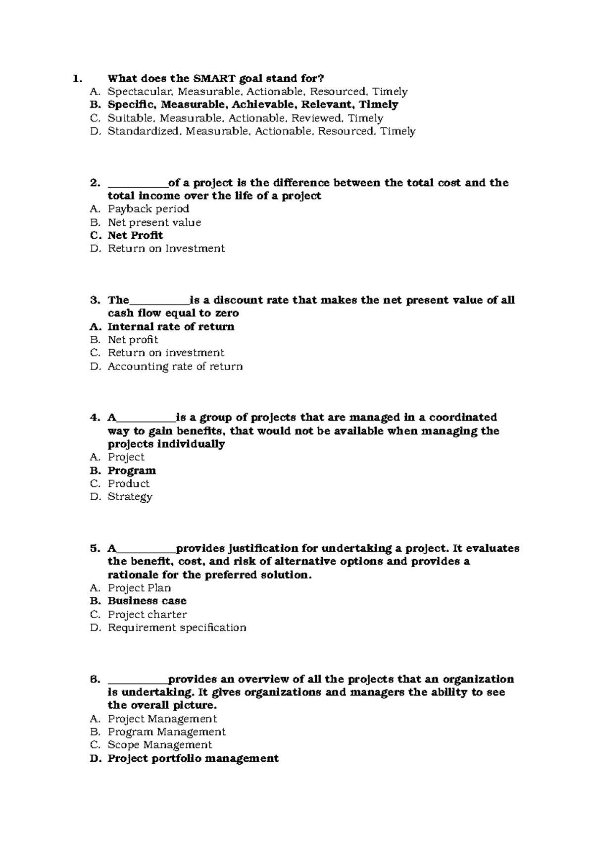 SPM MCQ - Comprehensive Software Project Management Quiz Questions ...