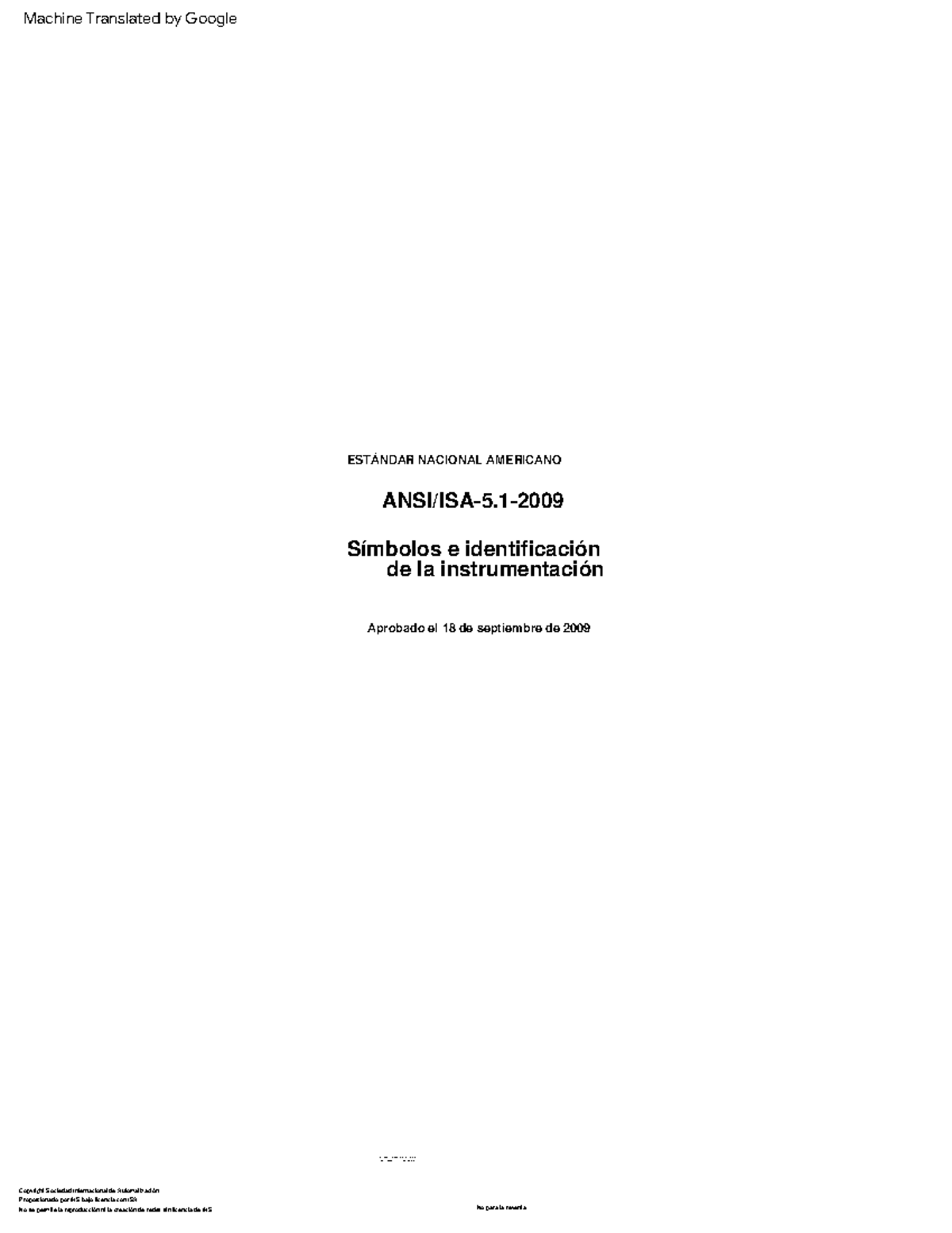 ANSI/ISA-5-2009 - Símbolos y Identificación de Instrumentación - Studocu