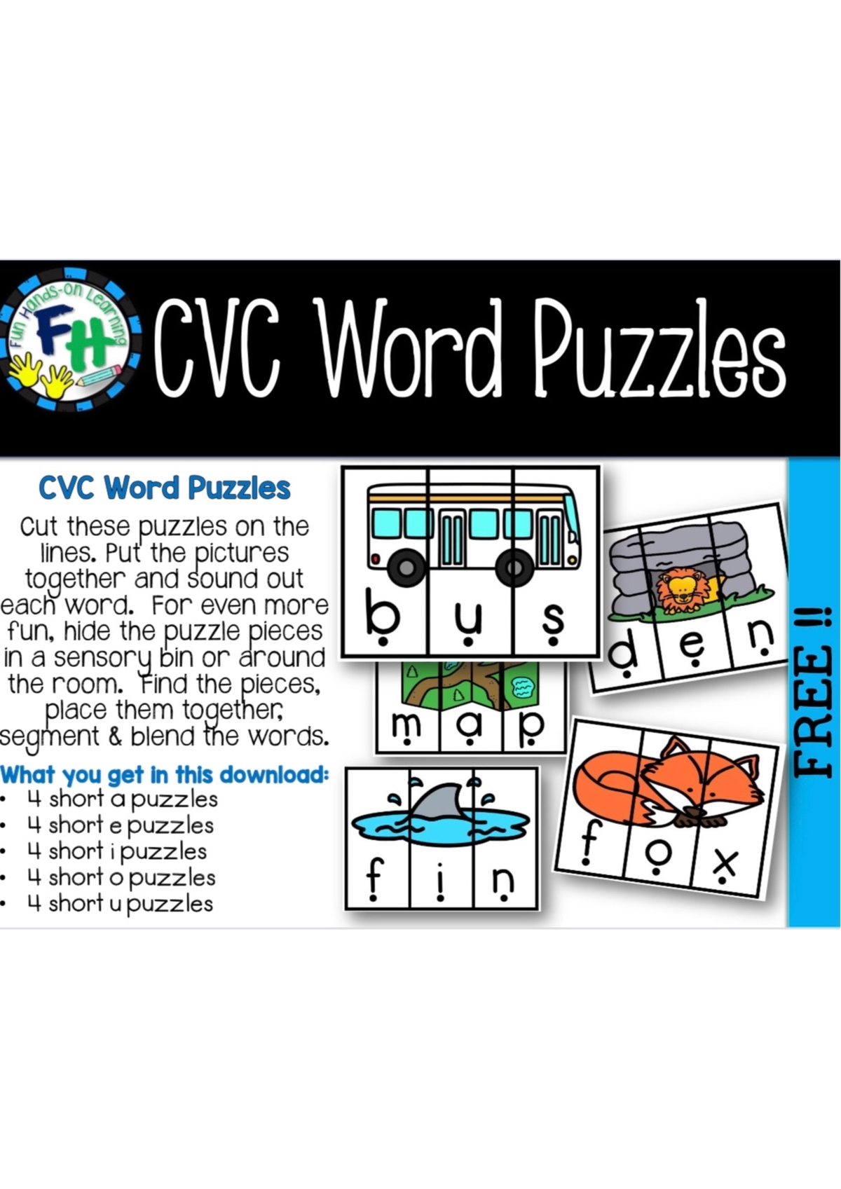 CVC Word Puzzles: Fun Phonics Activities for Early Learners - Studocu