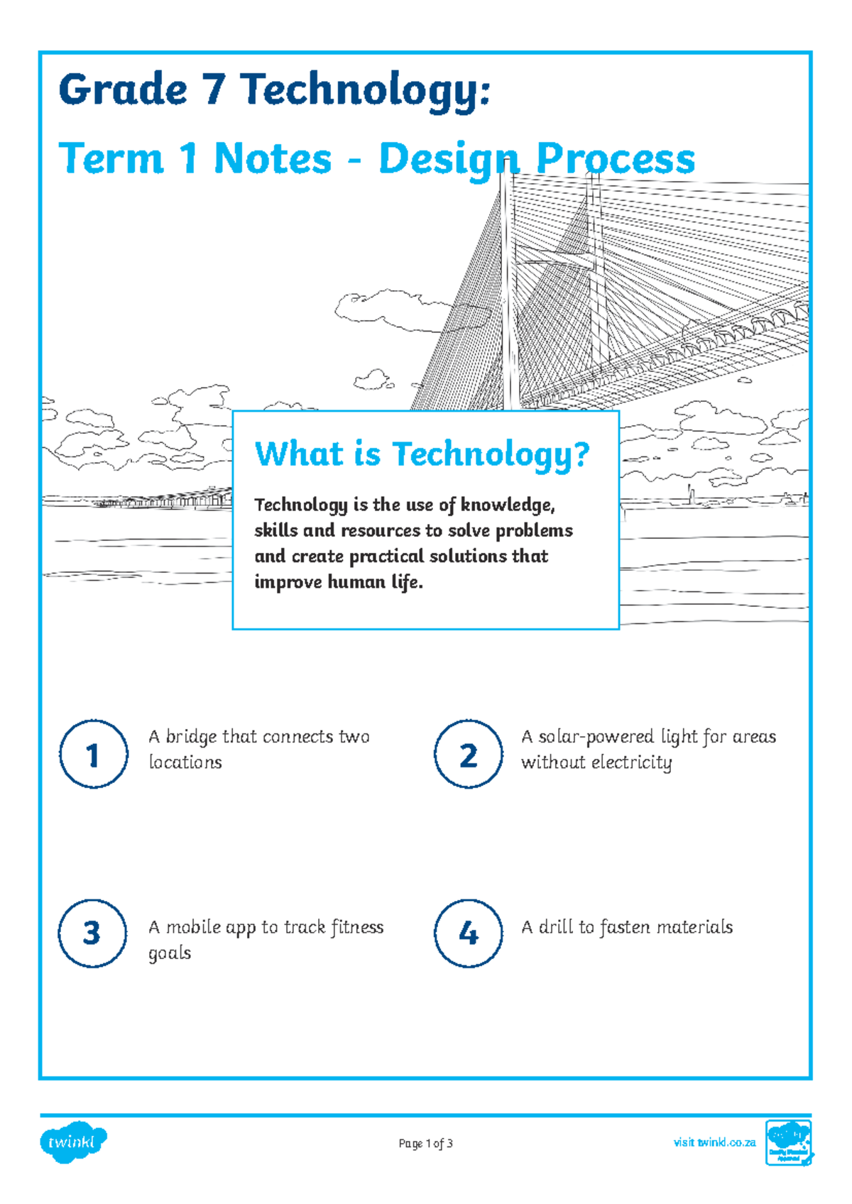 Grade 7 Tech Term 1 Notes: Understanding the Design Process - Studocu