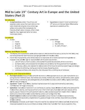 Mid to Late 19th Century Art in Europe and the United States (part1 ...
