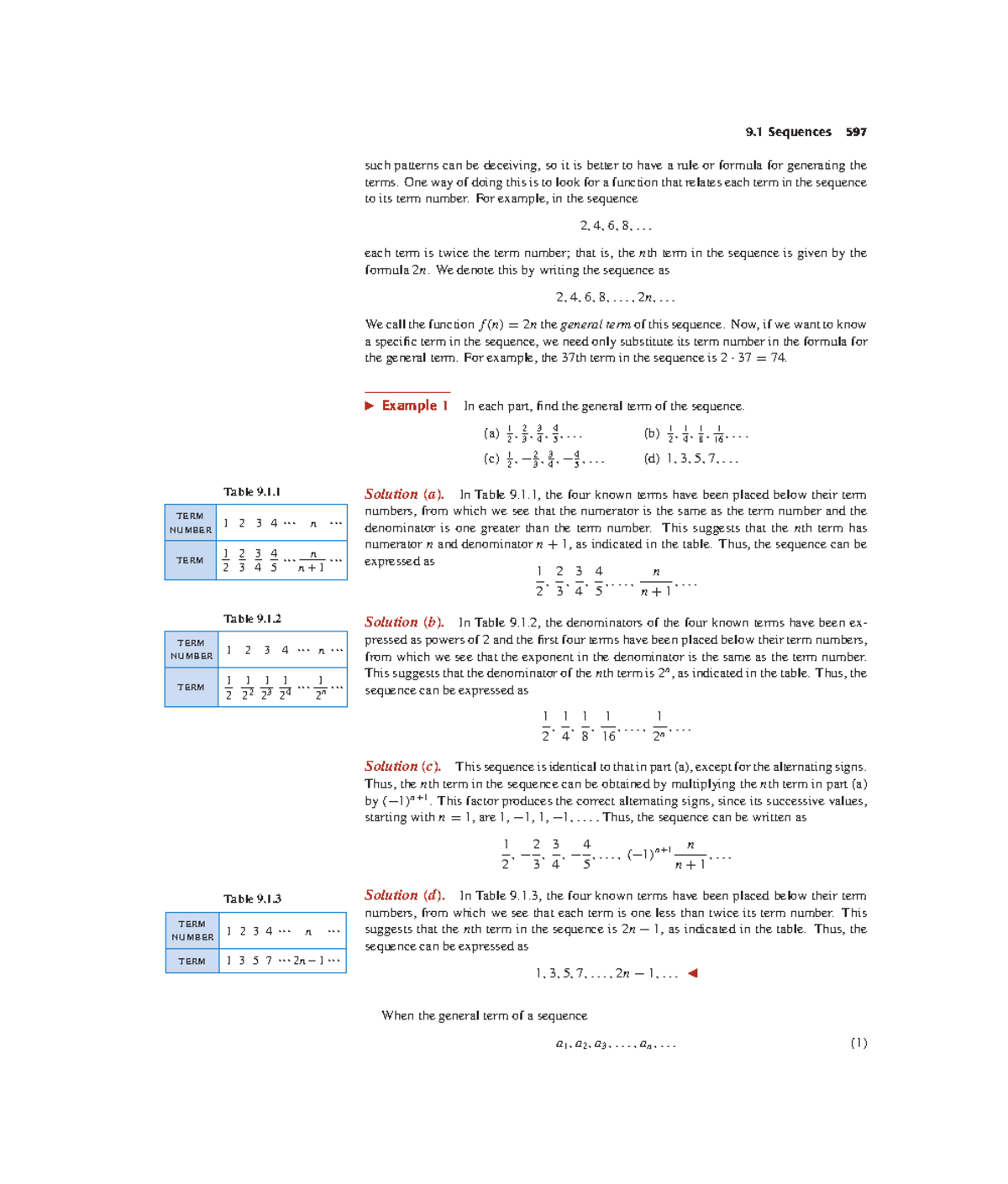 Calculus Anton C09 Lecture Notes: Sequences and General Terms - Studocu