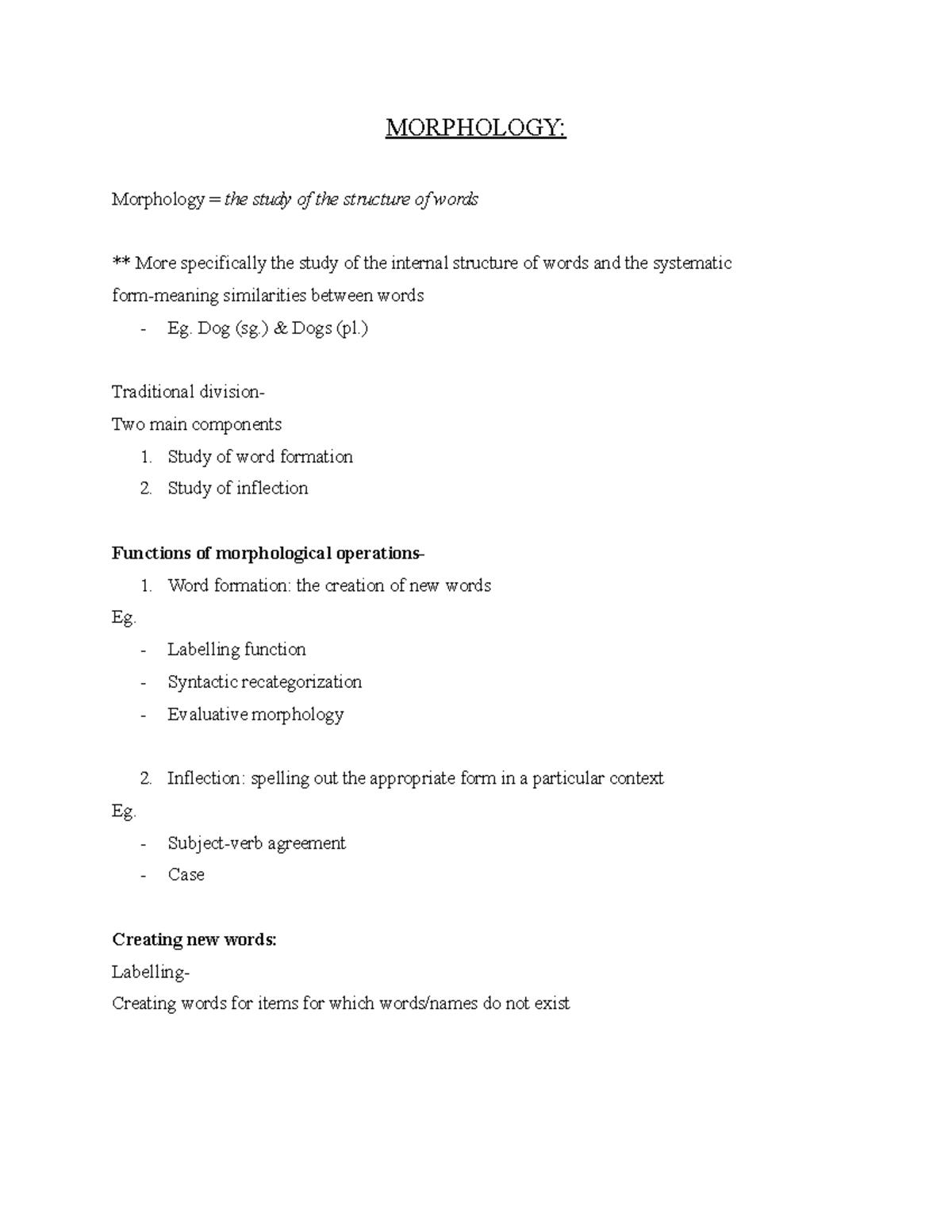 Gen Ling 178 - Comprehensive Notes on Morphology & Syntax - Studocu