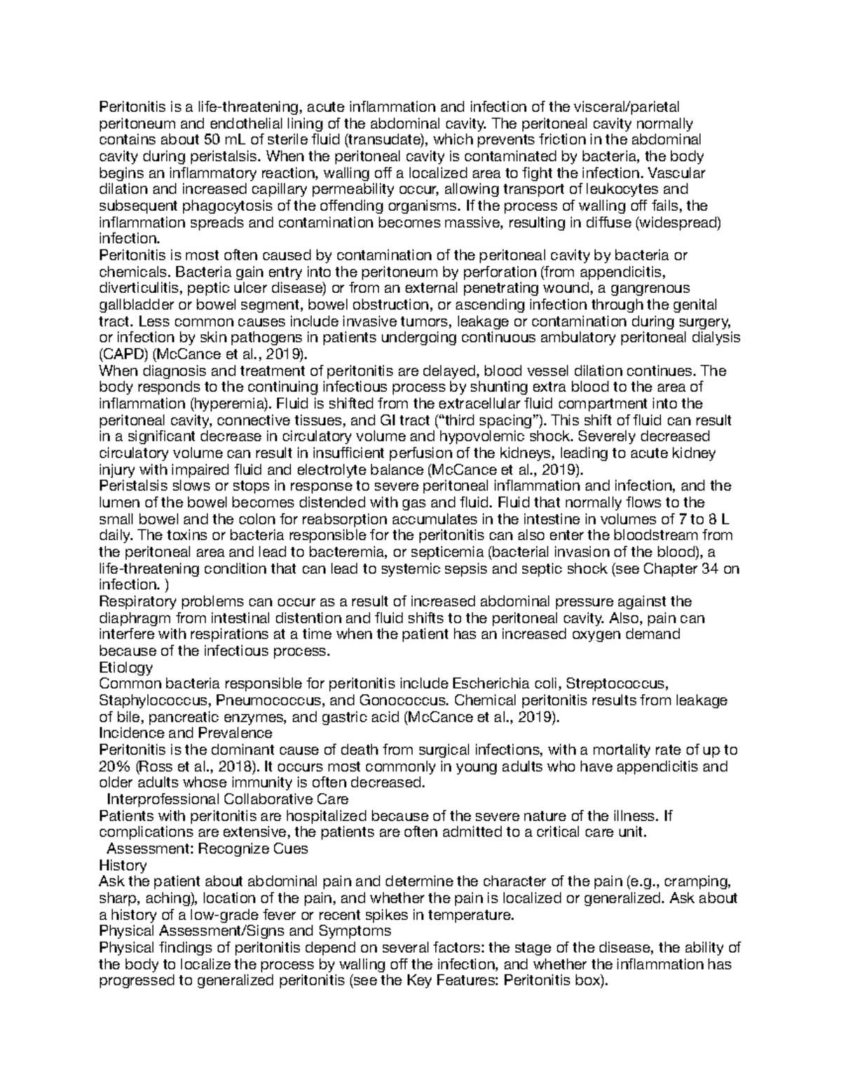 Nursing Care Guidelines for Managing Peritonitis (Nursing 101 ...