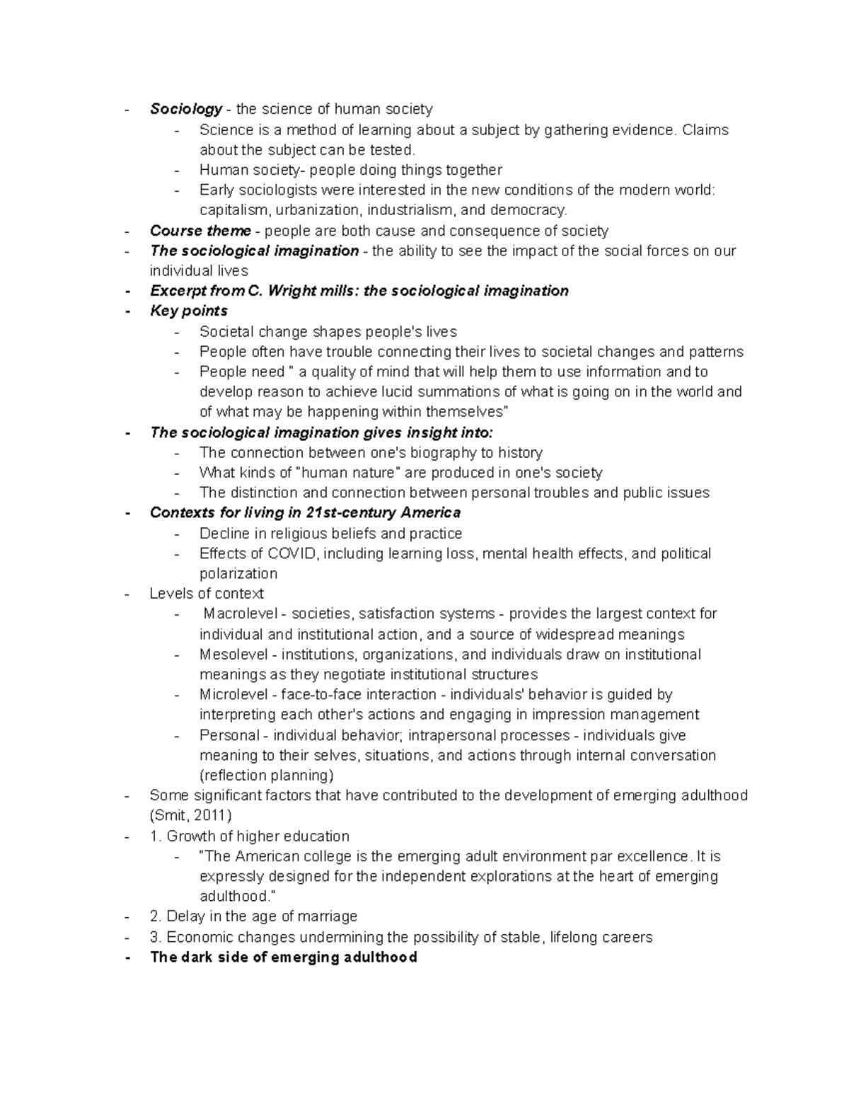 Sociology 101: Emerging Adulthood and Social Constructs in Society ...