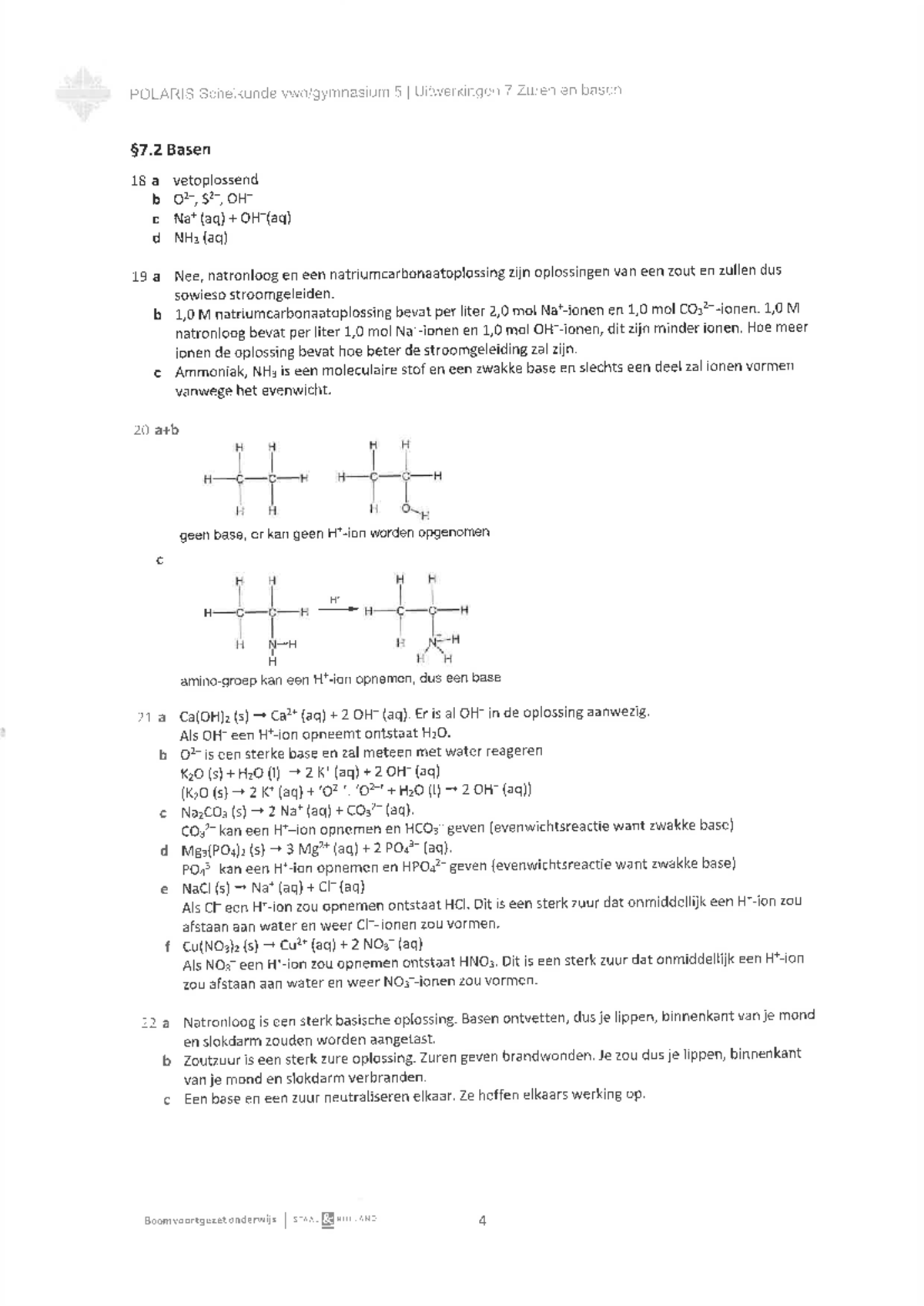 POLARIS Scheikunde 5 Opdrachten over Zuren en Basen - Studeersnel